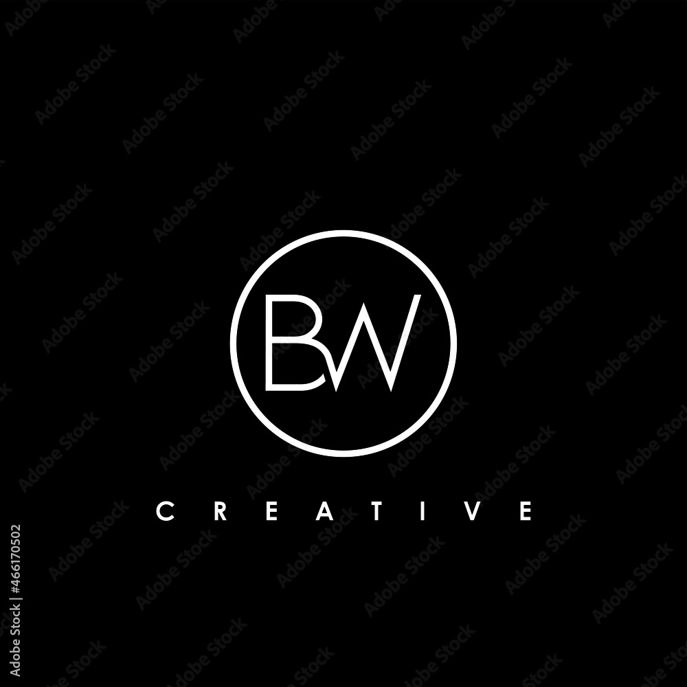 BW Letter Initial Logo Design Template Vector Illustration Stock Vector ...