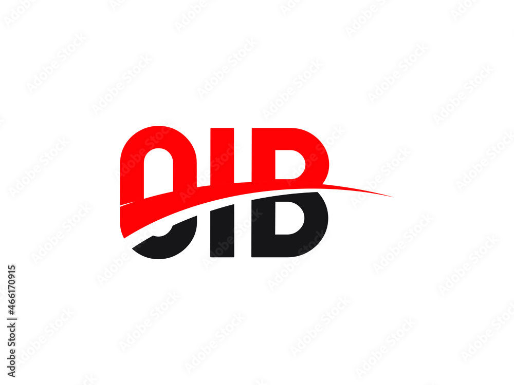 OIB Letter Initial Logo Design Vector Illustration Stock Vector | Adobe ...