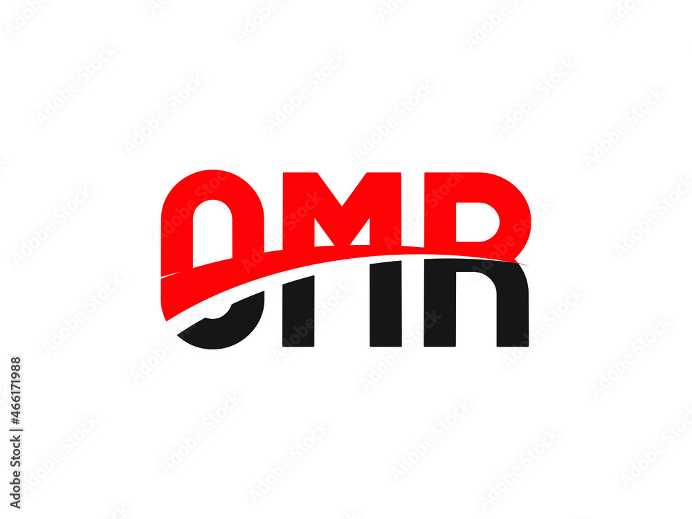 OMR Letter Initial Logo Design Vector Illustration Stock Vector | Adobe Stock