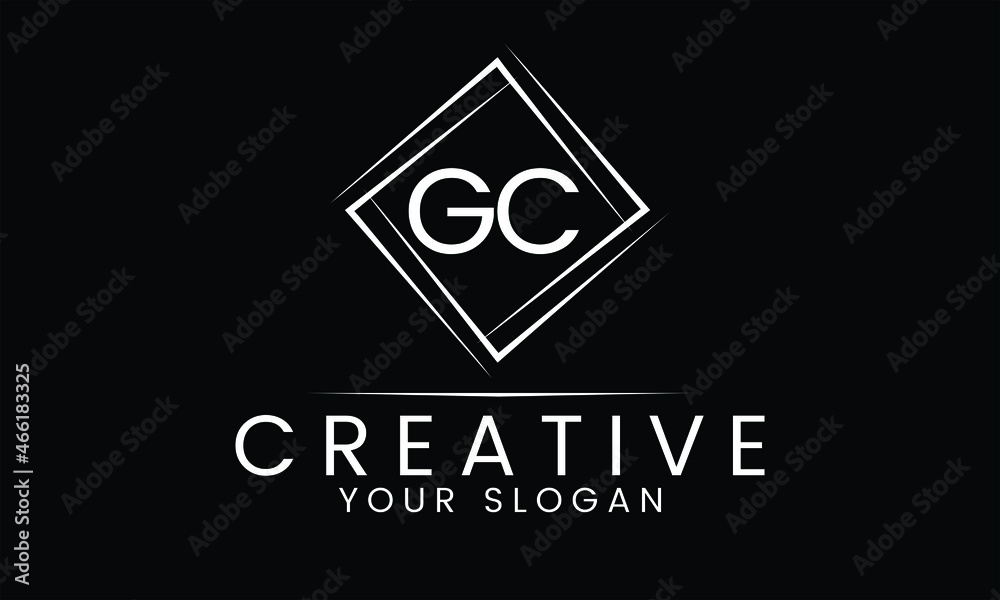 GC Logo Letter design template, Letter gc logo design, Alphabet letters ...