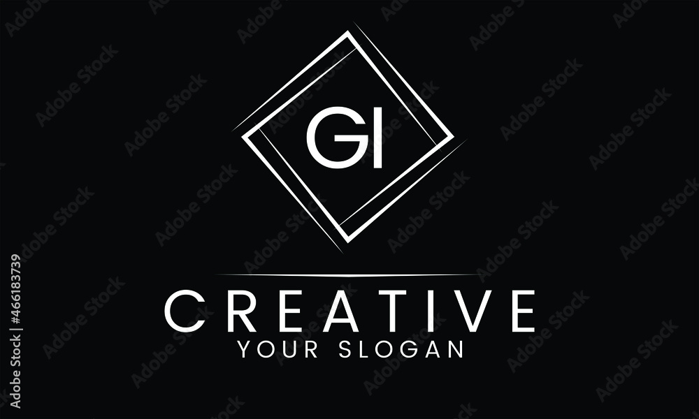 Vetor do Stock: GI Logo Letter design template, Letter gi logo design ...