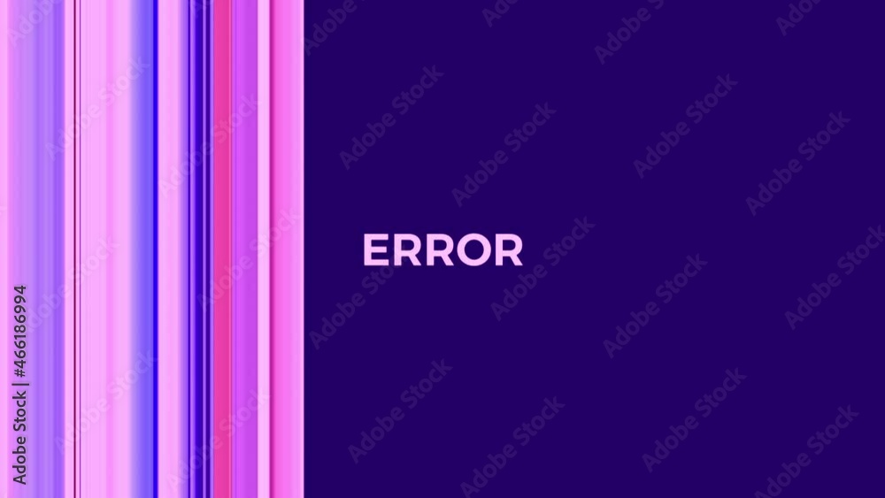 Flashing Error text on screen, distorted CRT VHS retro gaming concept ...