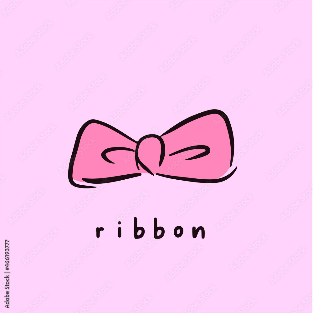 Ribbon Bows Symbol. Social Media Post. Vector Illustration. Stock ...