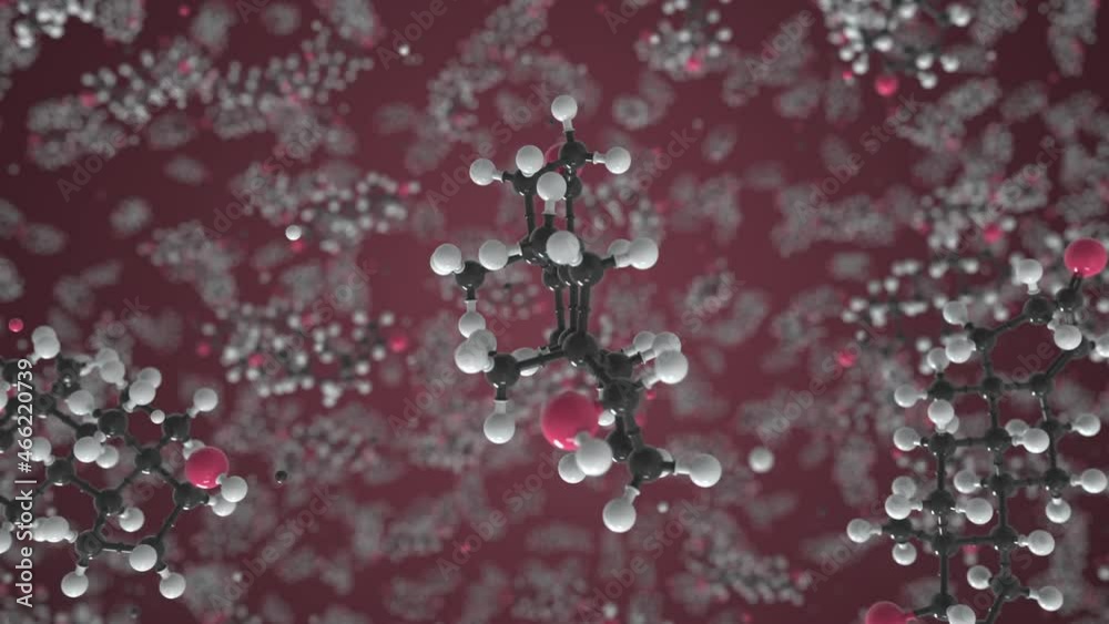 Testosterone molecule. Isolated molecular model. Looping 3D animation ...