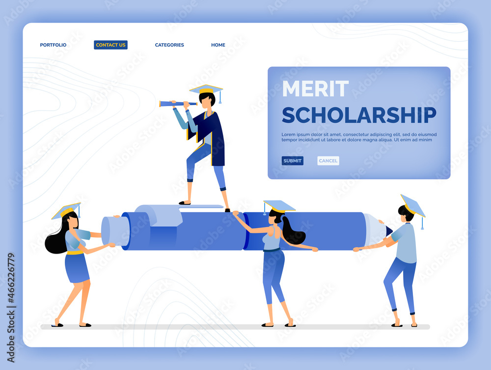 vector illustration of educational programs and scholarship financing ...