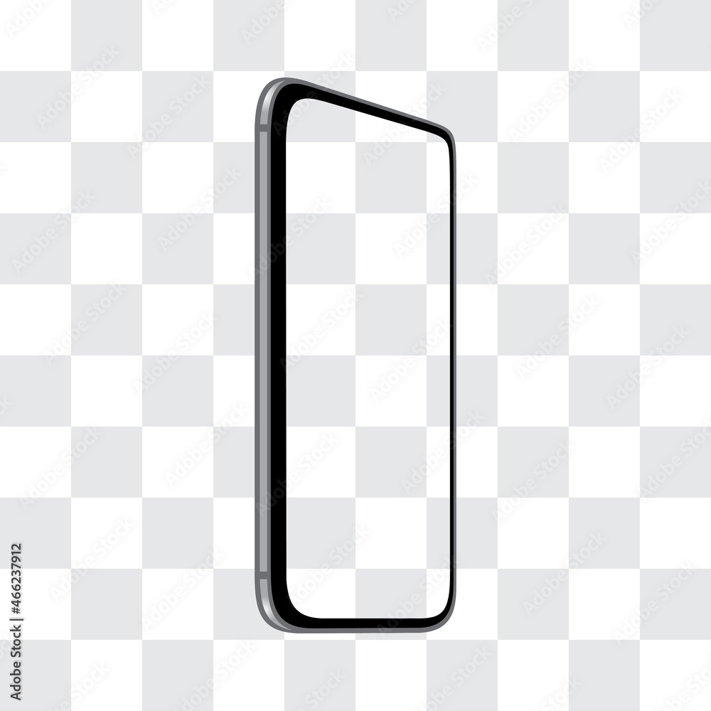 3d realistic smartphone mockup with transparent screen design Stock ...