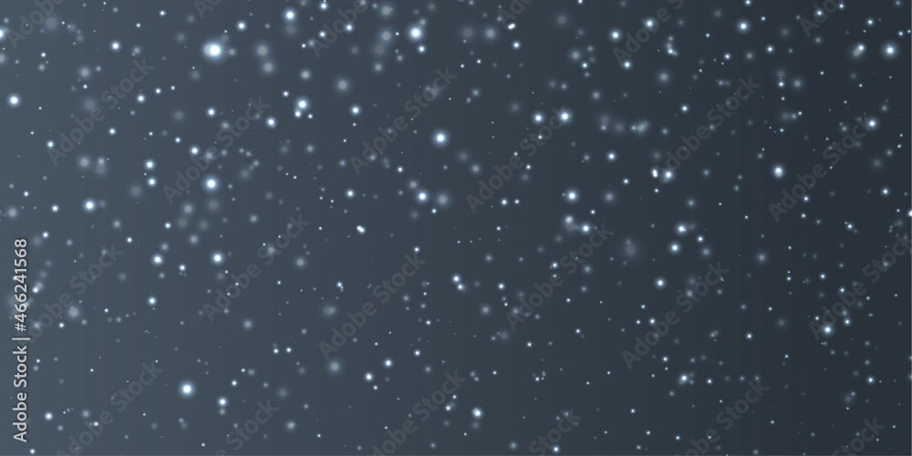 abstract winter background from light glitters heavy snow is falling ...