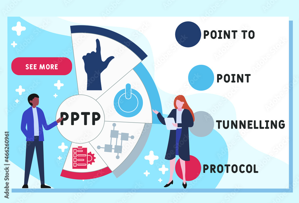 PPTP - Point to Point Tunnelling Protocol acronym. business concept ...