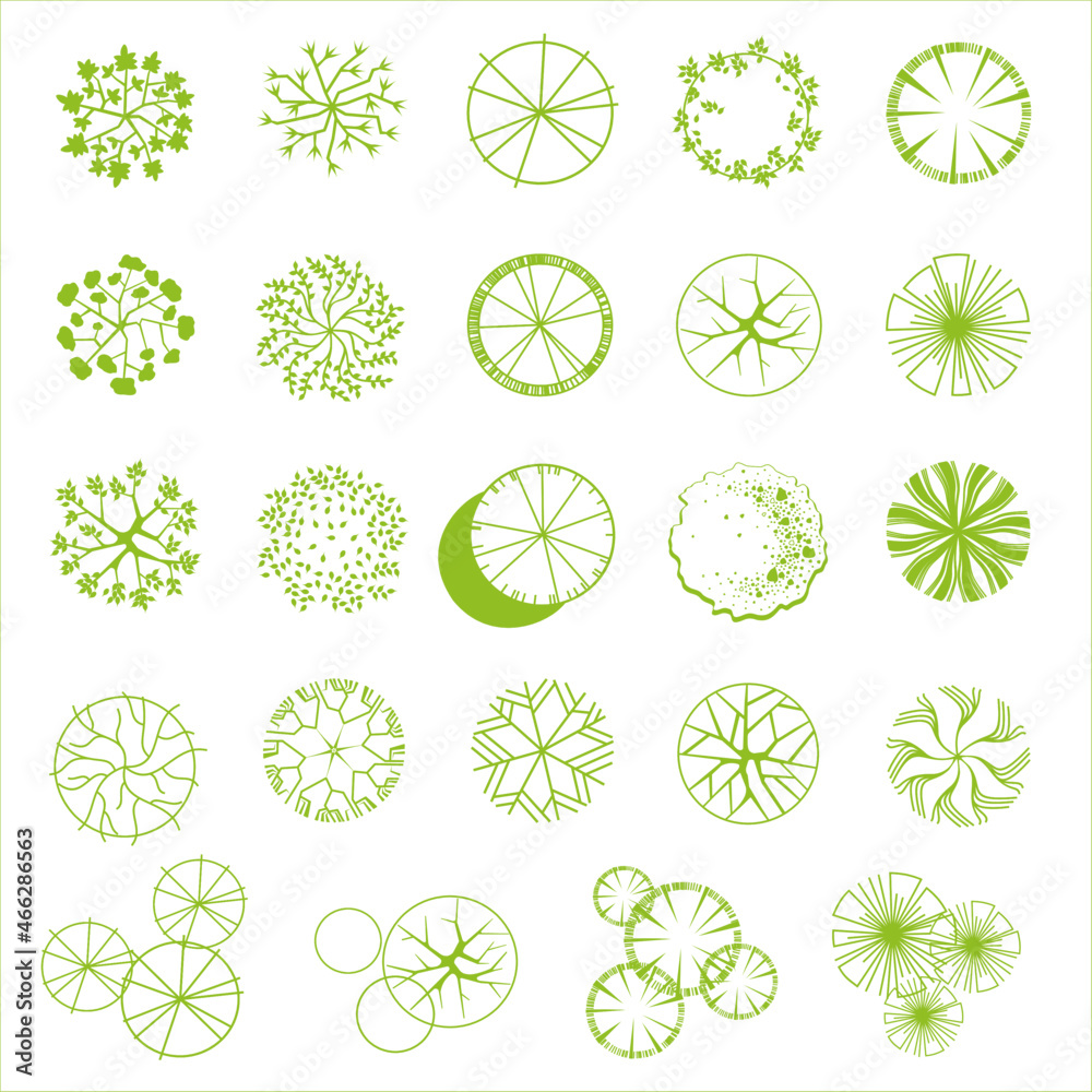 Trees for the master plan. Tree plans for architectural floor plans or ...