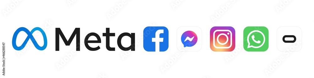 Meta logo. Meta, Facebook rebrand concept. Meta icon in blue color ...