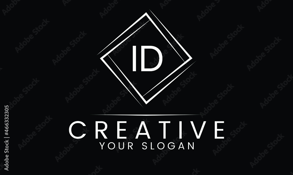 ID Logo Letter design template, Letter id logo company design, Alphabet ...