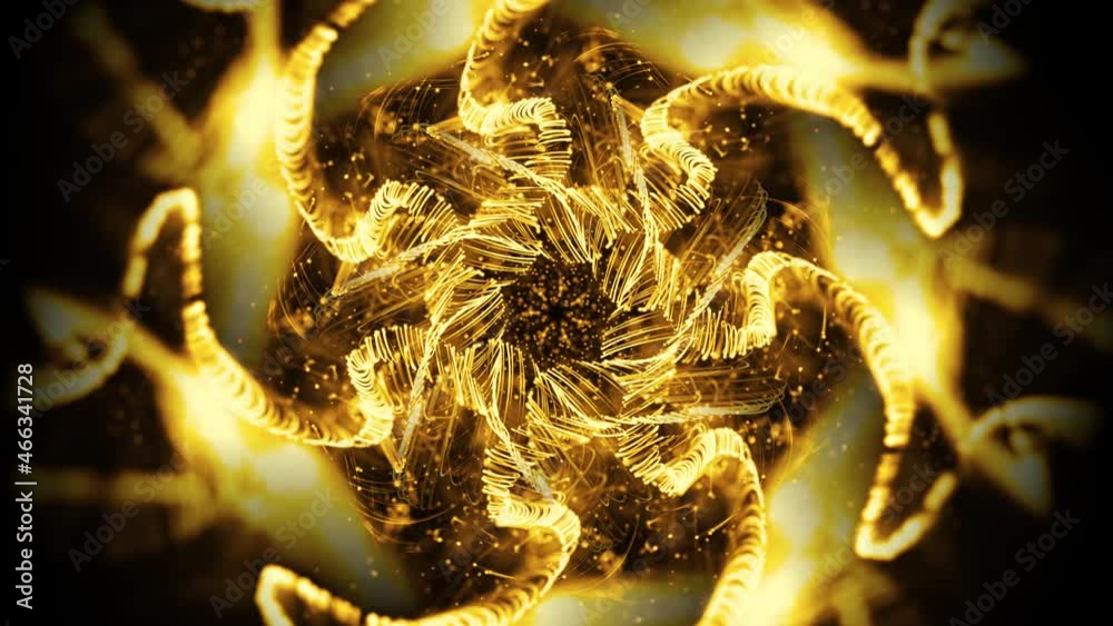 gold particles abstract background with shining golden floor particles ...