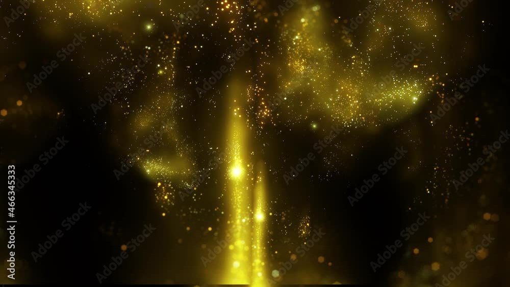 gold particles abstract background with shining golden floor particles ...