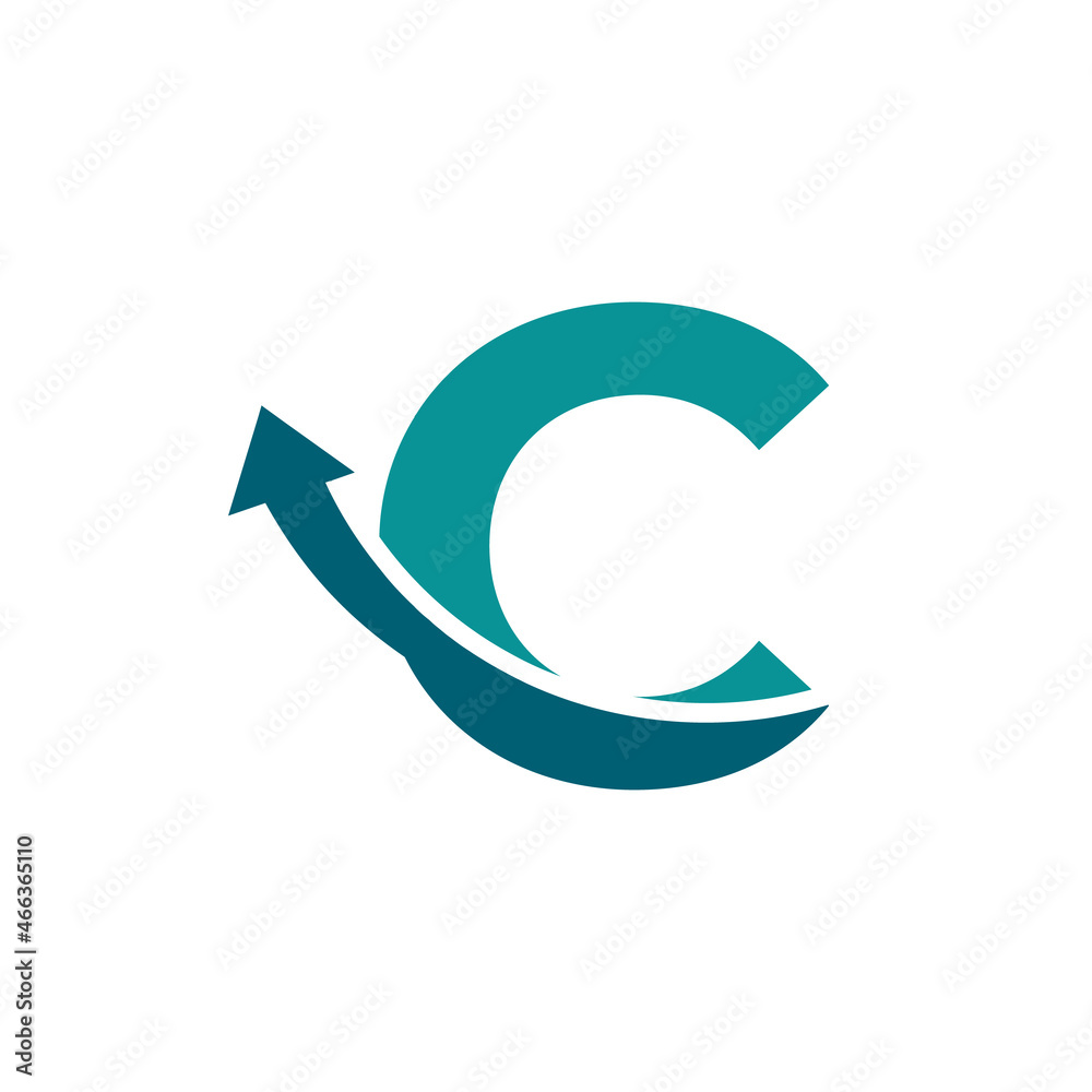 Initial Letter C Arrow Up Logo Symbol. Good for Company, Travel, Start ...
