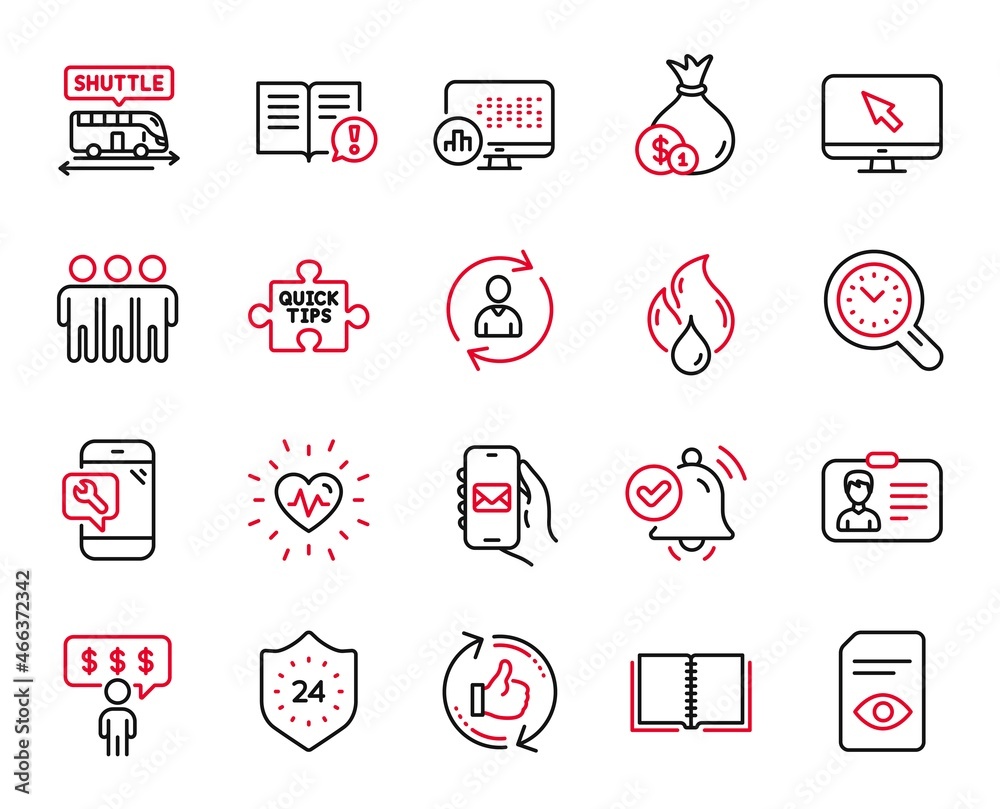 Vector Set of Business icons related to Refresh like, Heartbeat and ...
