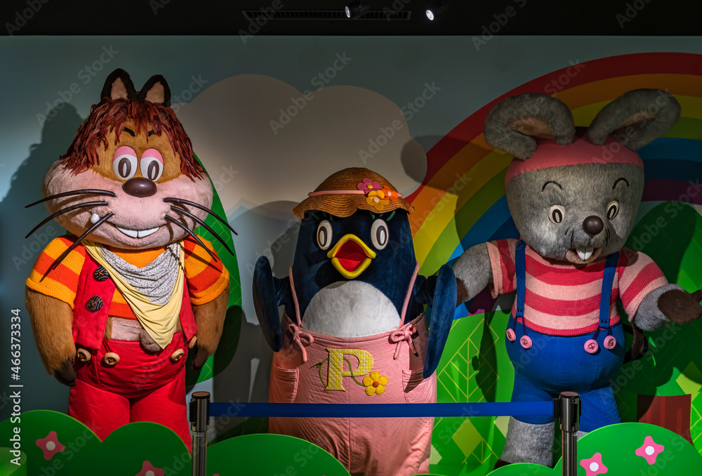 tokyo, japan - july 18 2021: Large puppet costumes of the ...