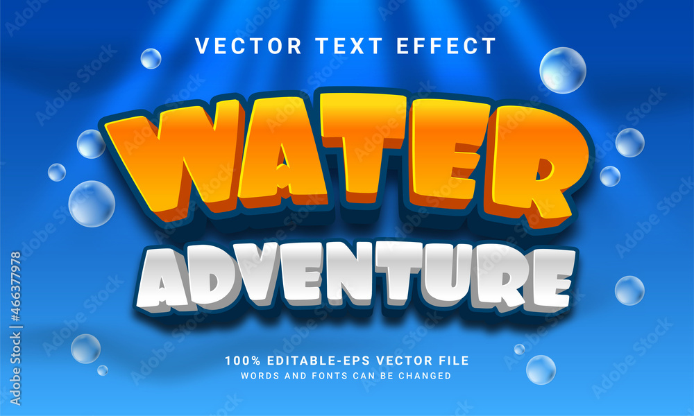 Water 3d Lettering