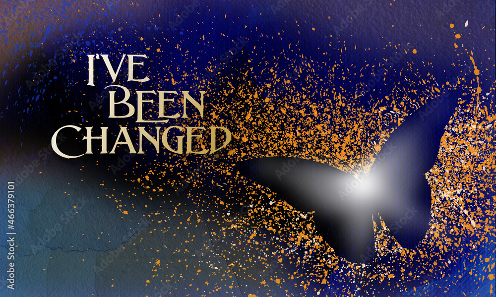 I've Been Changed Butterfly outline Background spatter Stock ...
