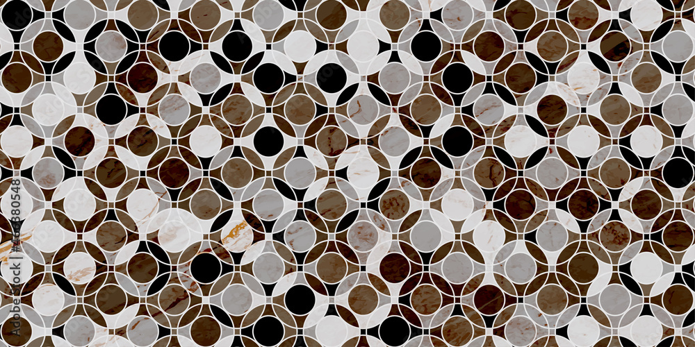 Geometric pattern luxury background with circle overlapping and marble ...