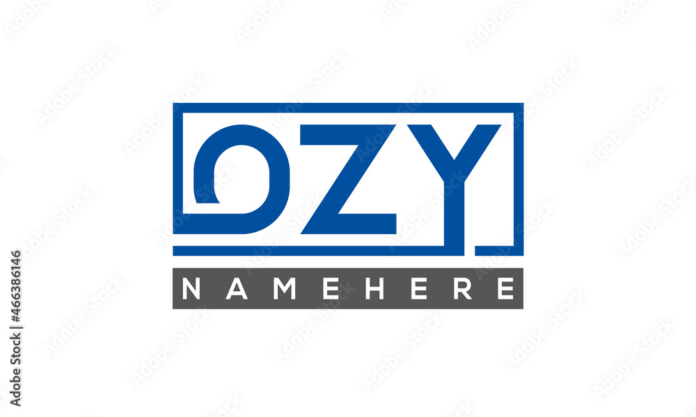 OZY Letters Logo With Rectangle Logo Vector Stock Vector | Adobe Stock