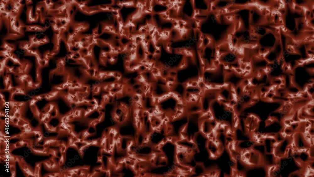 Blood under a microscope, the movement of red blood cells, cells that ...