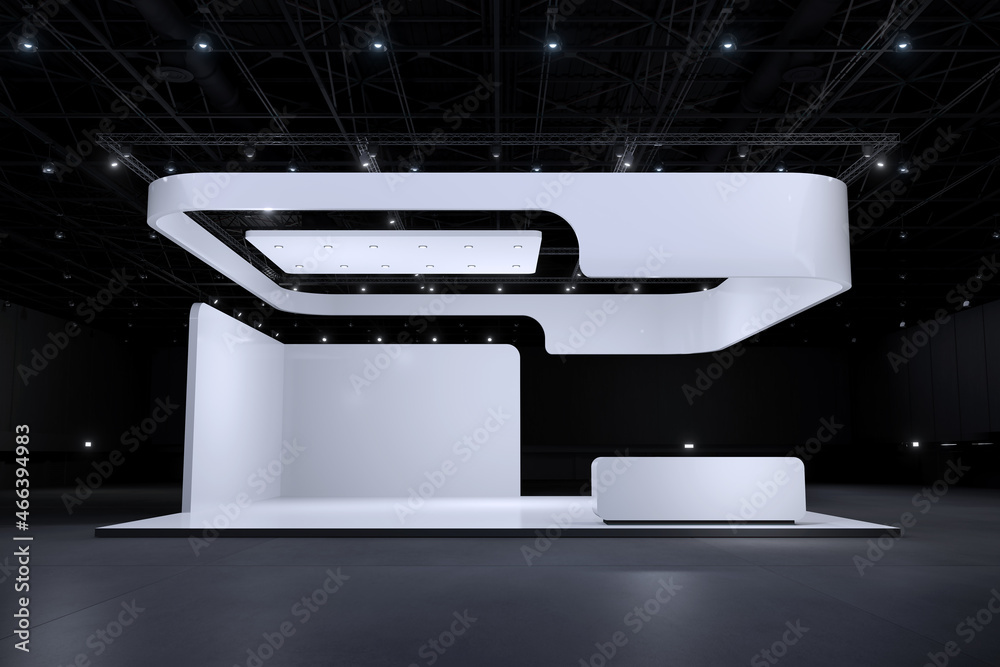 Exhibition stand for mockup and Corporate identity,Display.Empty booth ...