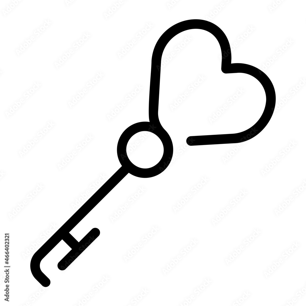 Key Outline Icon Stock Vector Adobe Stock