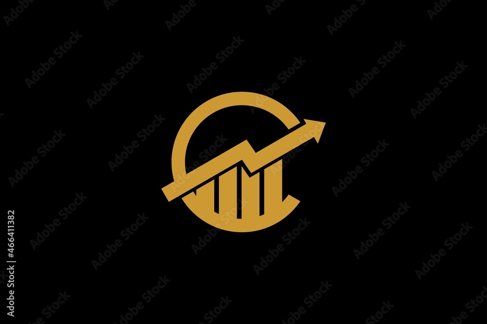 Graphic data arrow logo design. Data statistic illustration design ...