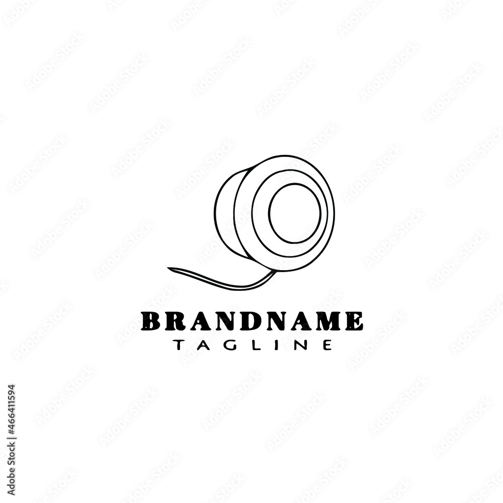 yoyo toys logo cartoon icon design template black isolated vector ...