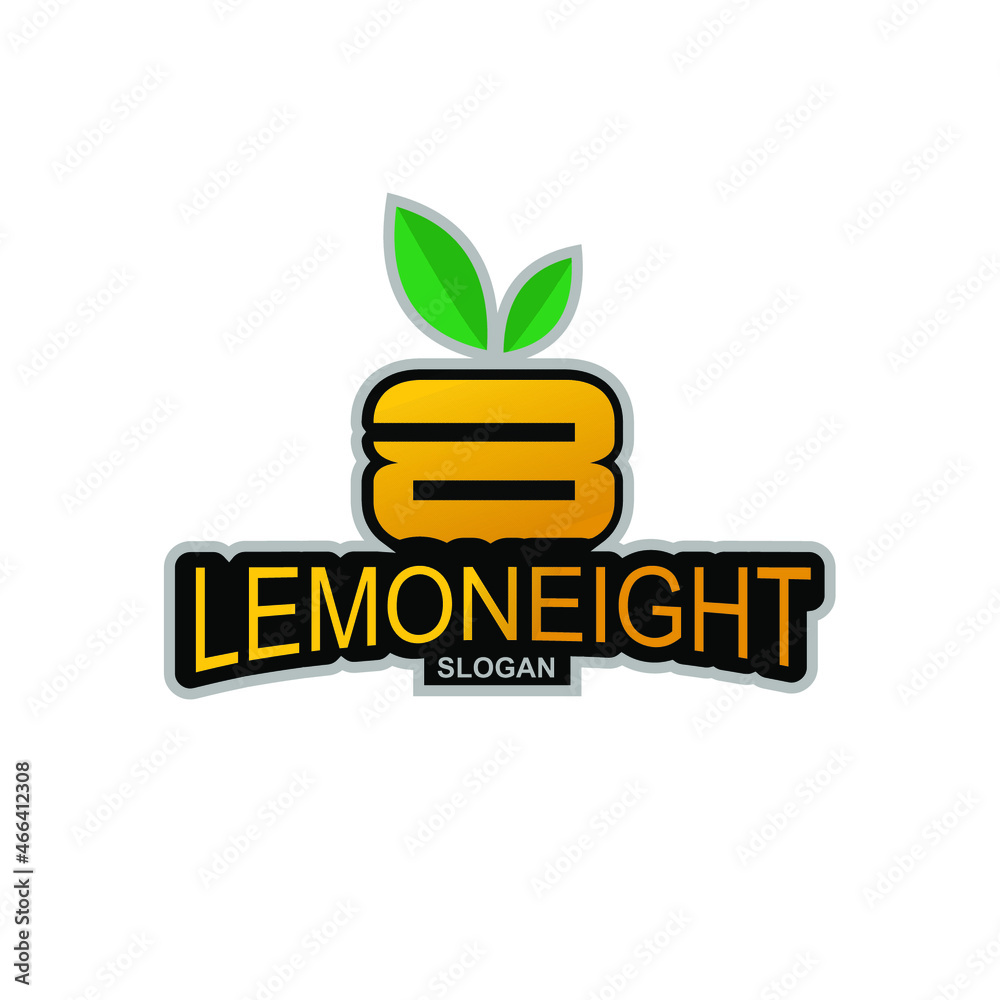 8 lemon logos. 8 lemon e-sport logo concept Stock Vector | Adobe Stock
