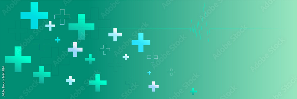Abstract medical background with health icons and symbols. Template ...