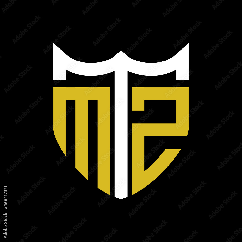 MTZ letter logo design on black background.MTZ creative initials letter ...