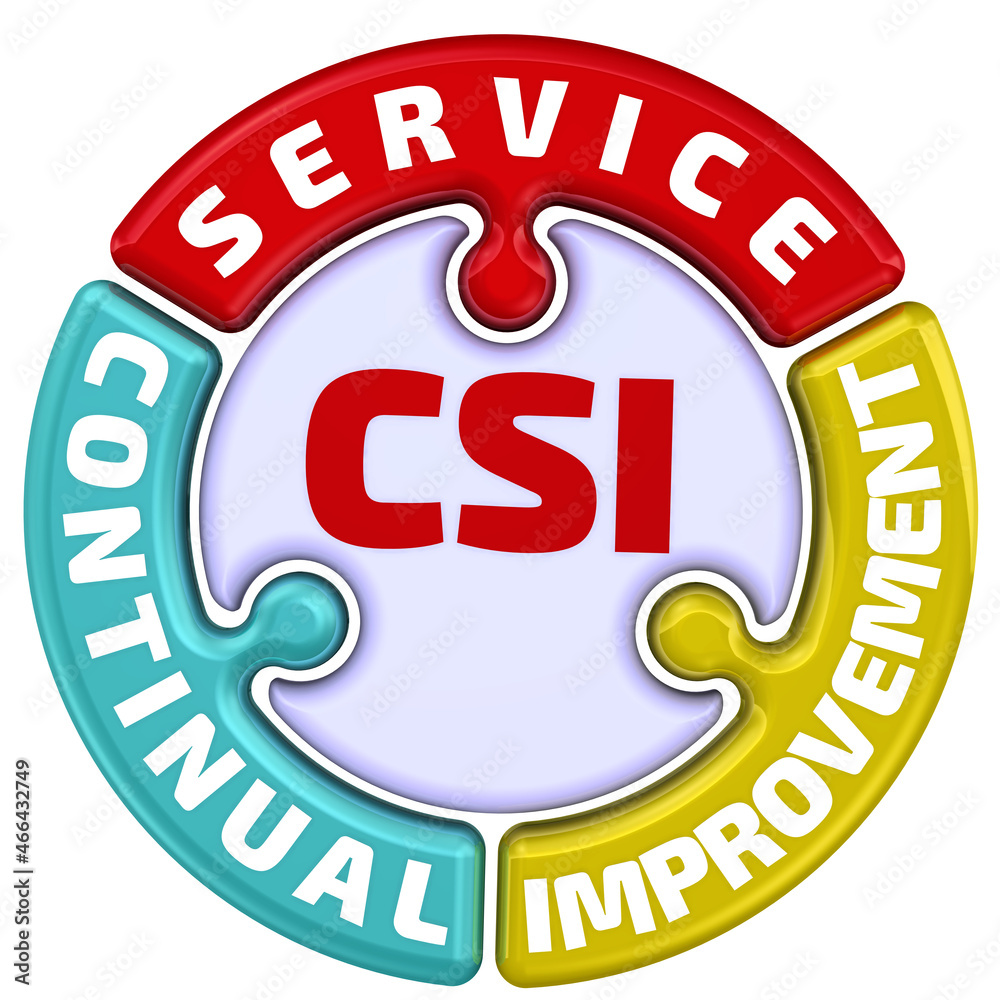 CSI check mark. The continual service improvement (CSI) stage focuses ...