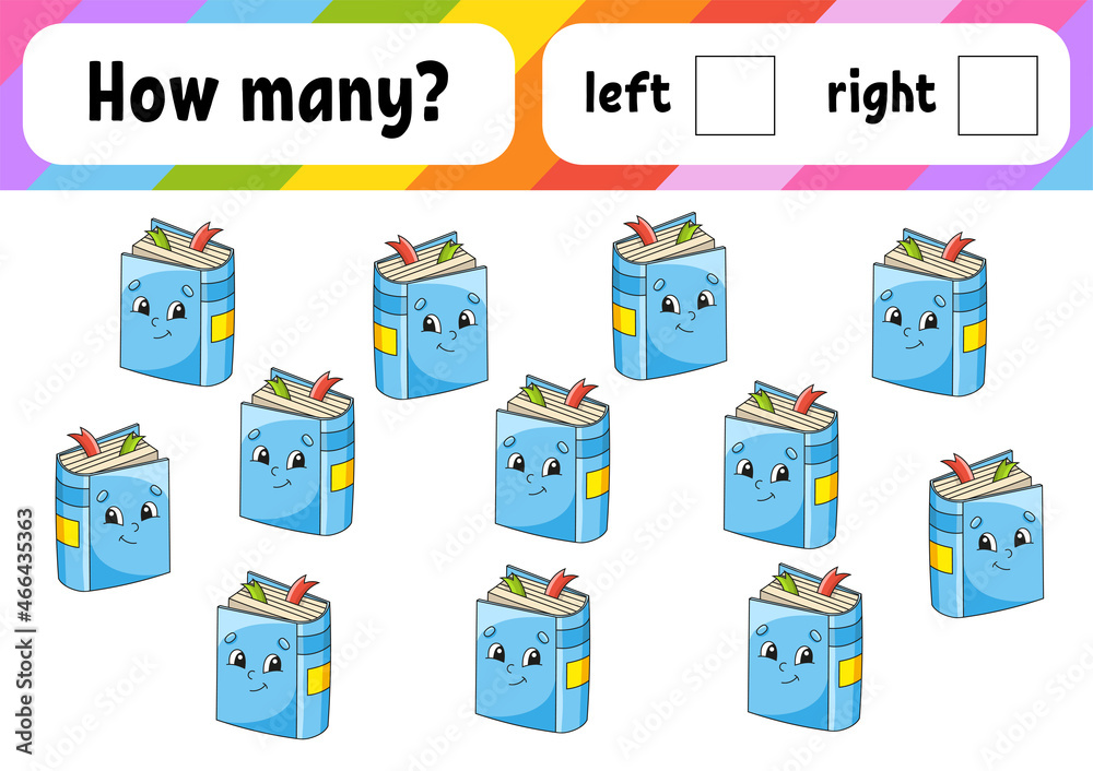 Counting game for children. Happy characters. Learning mathematics. How ...