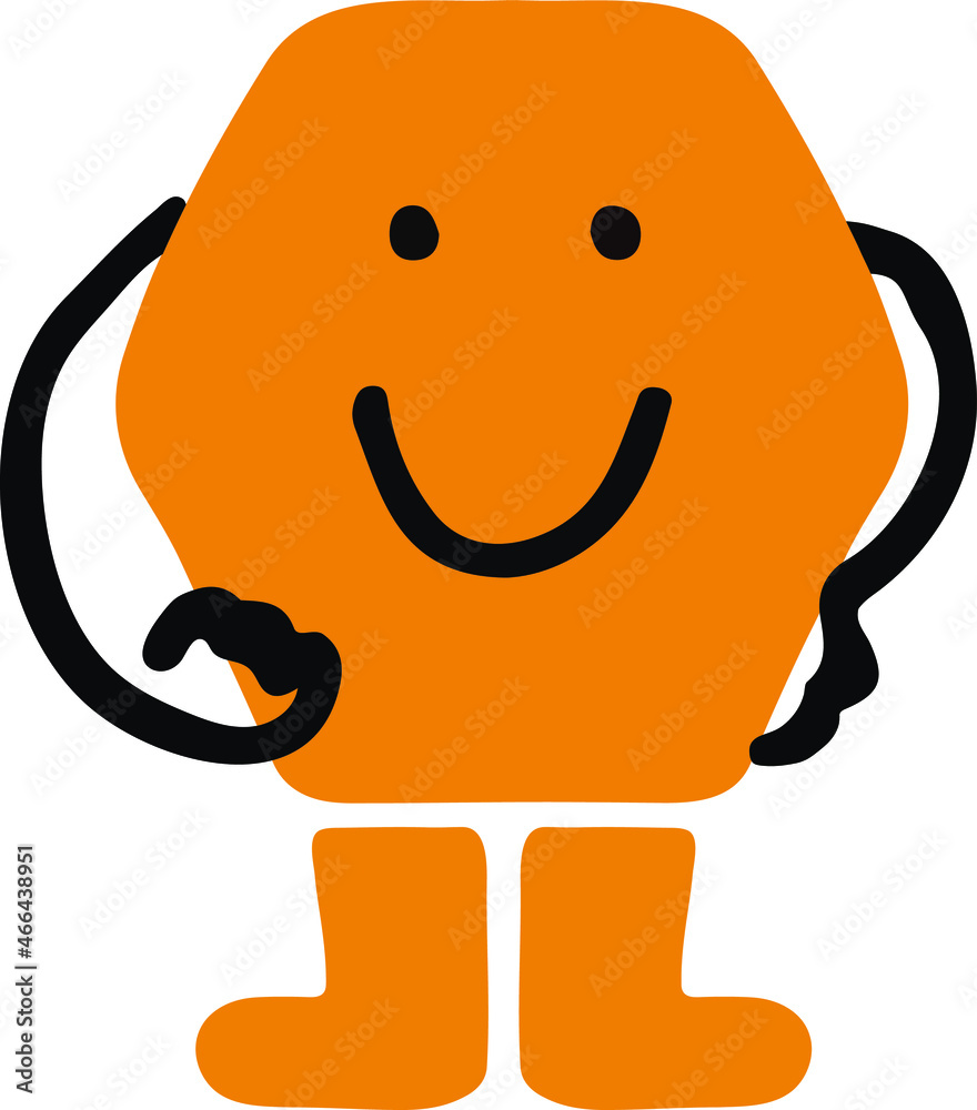 Cute vector polygon clip art. Hand drawn doodle illustration. Cartoon ...