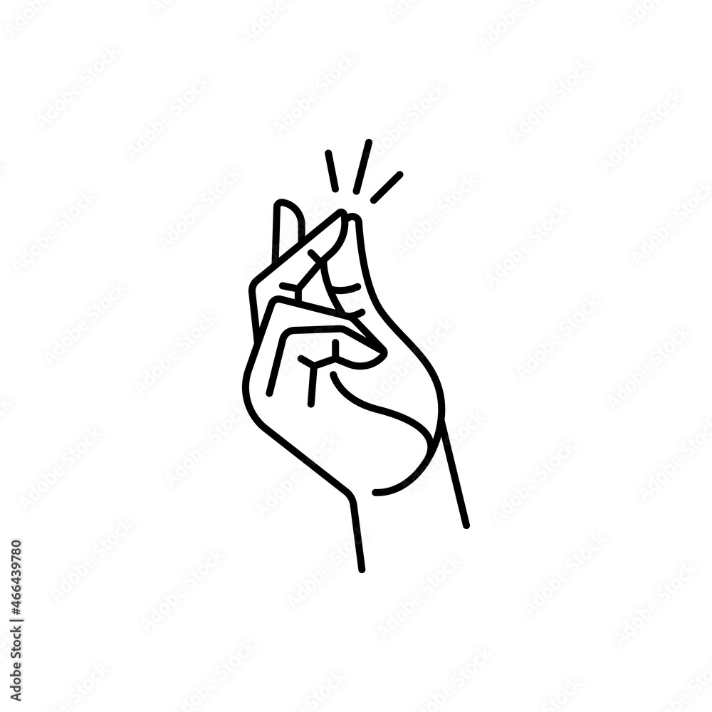 finger snapping hand gesture line art icon vector Stock Vector | Adobe ... finger snapping hand gesture line art icon vector Stock Vector | Adobe ...