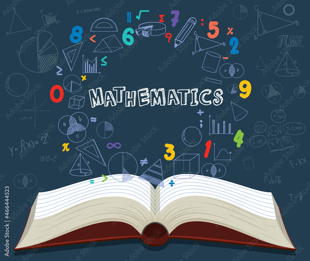 Doodle math formula with Mathematics font Stock Vector | Adobe Stock