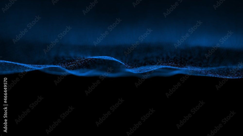 Abstract Blue Technology 4K Futuristic Background Stock Illustration ...