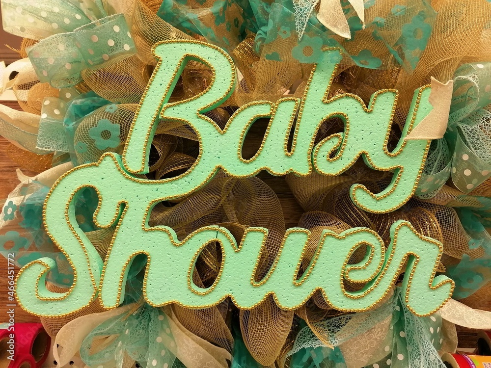 Letrero de baby shower Stock Photo | Adobe Stock