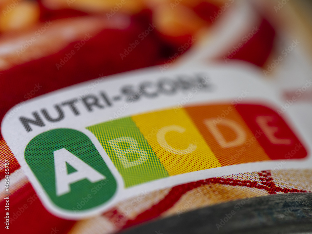 Nutri-Score A - photo réelle du logo sur l'emballage d'un produit ...