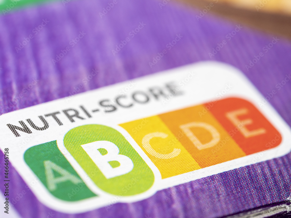 Nutri-Score B - photo réelle du logo sur l'emballage d'un produit ...