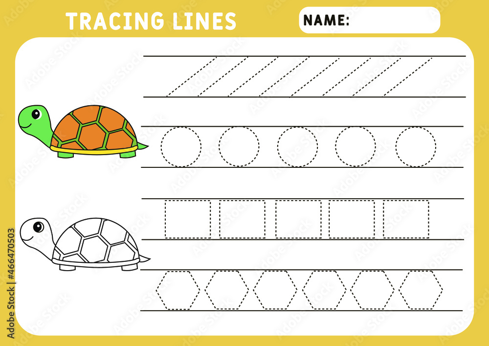 Trace line worksheet for kids. Basic writing. Working pages for ...