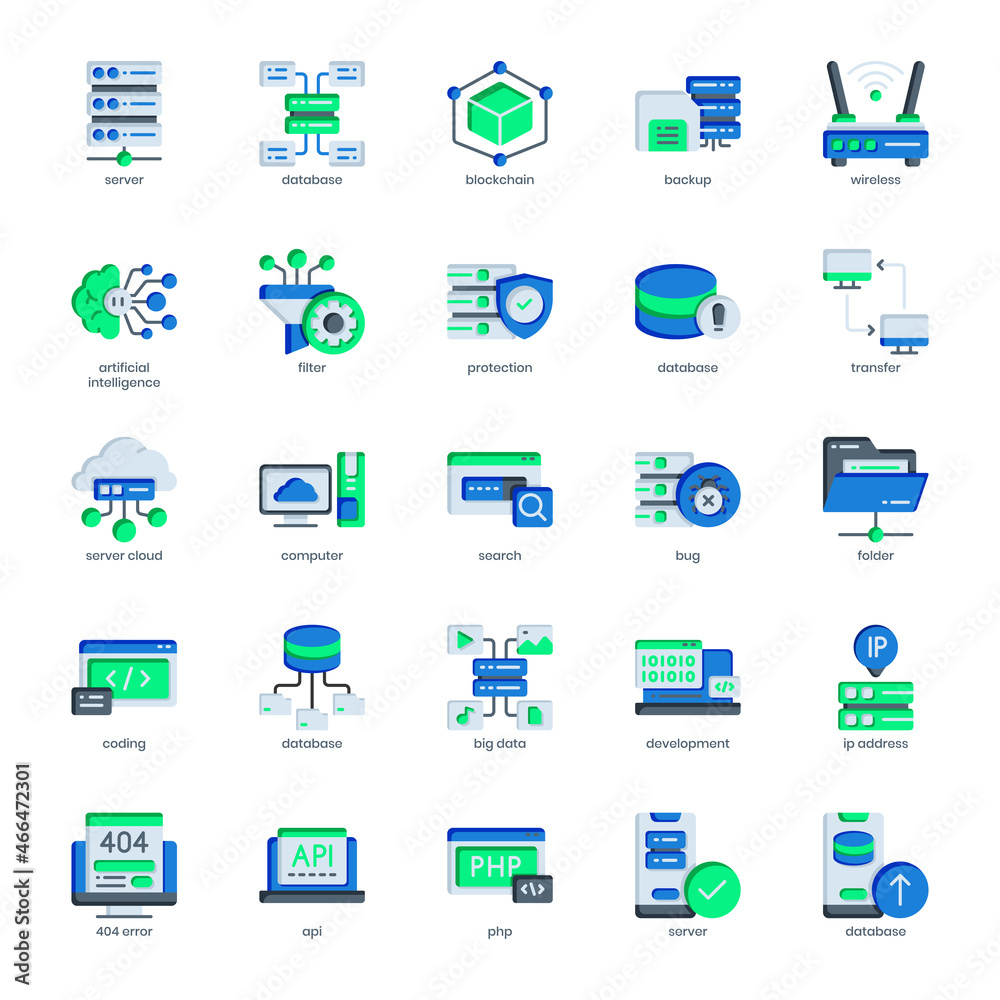 Server and Database pack for your website design, logo, app, UI. Server ...