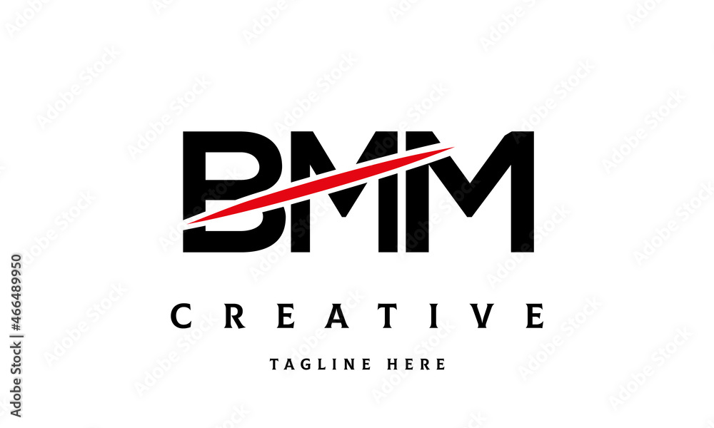 BMM creative cut three latter logo Stock Vector | Adobe Stock