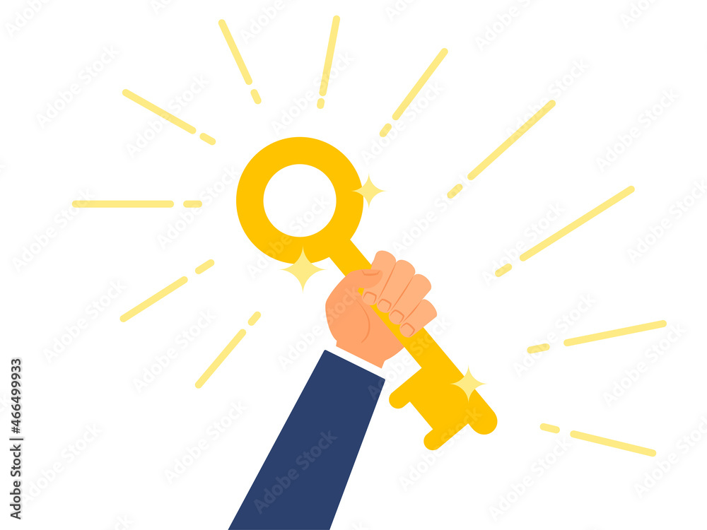 Hand holding key image. Clipart image Stock Vector | Adobe Stock