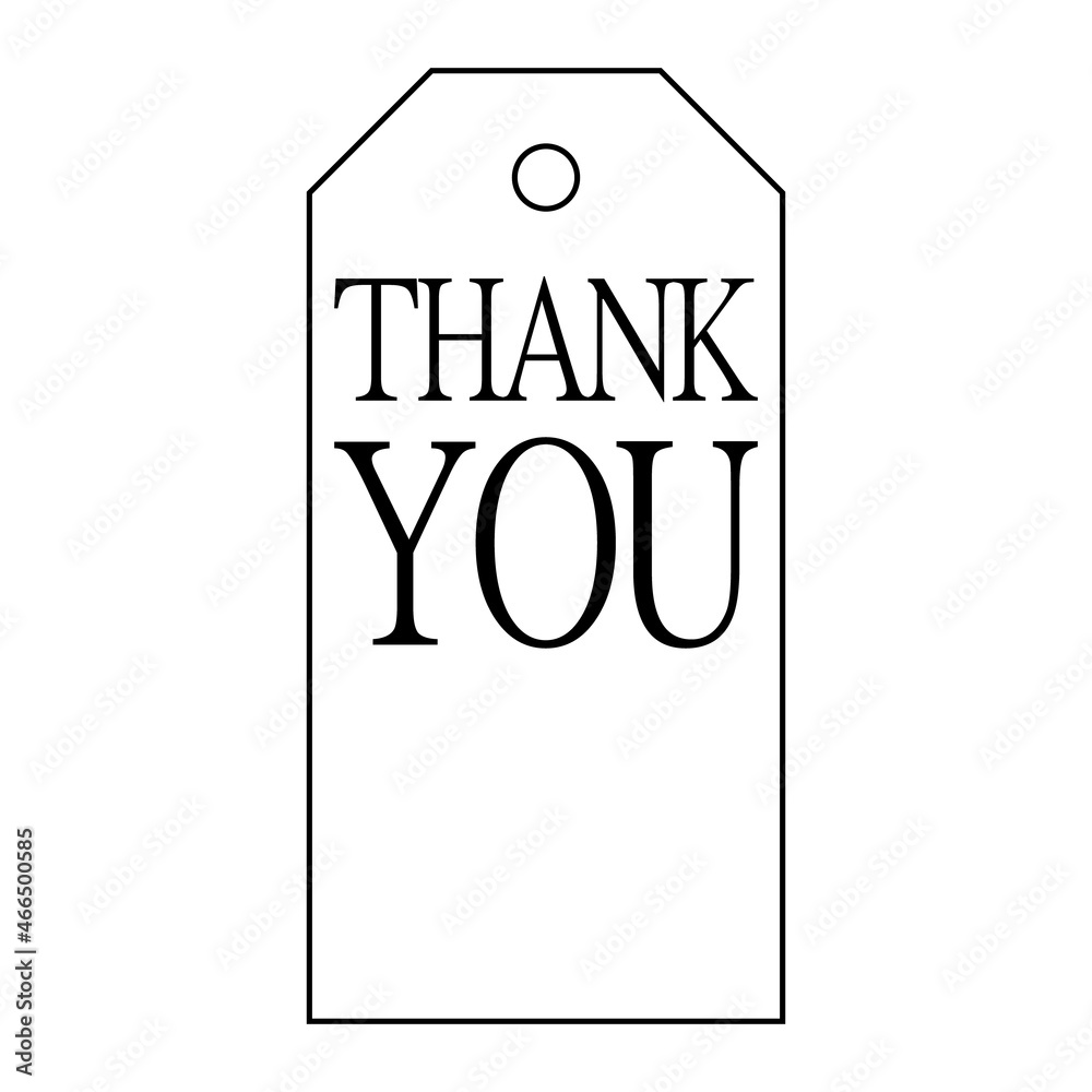 Thank you hang tag template . Clipart image Stock Vector | Adobe Stock