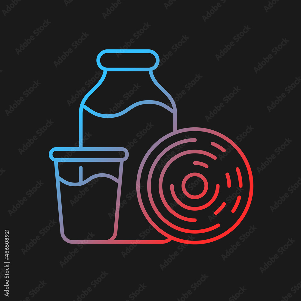 Spiral plating for bacterial count gradient vector icon for dark theme ...
