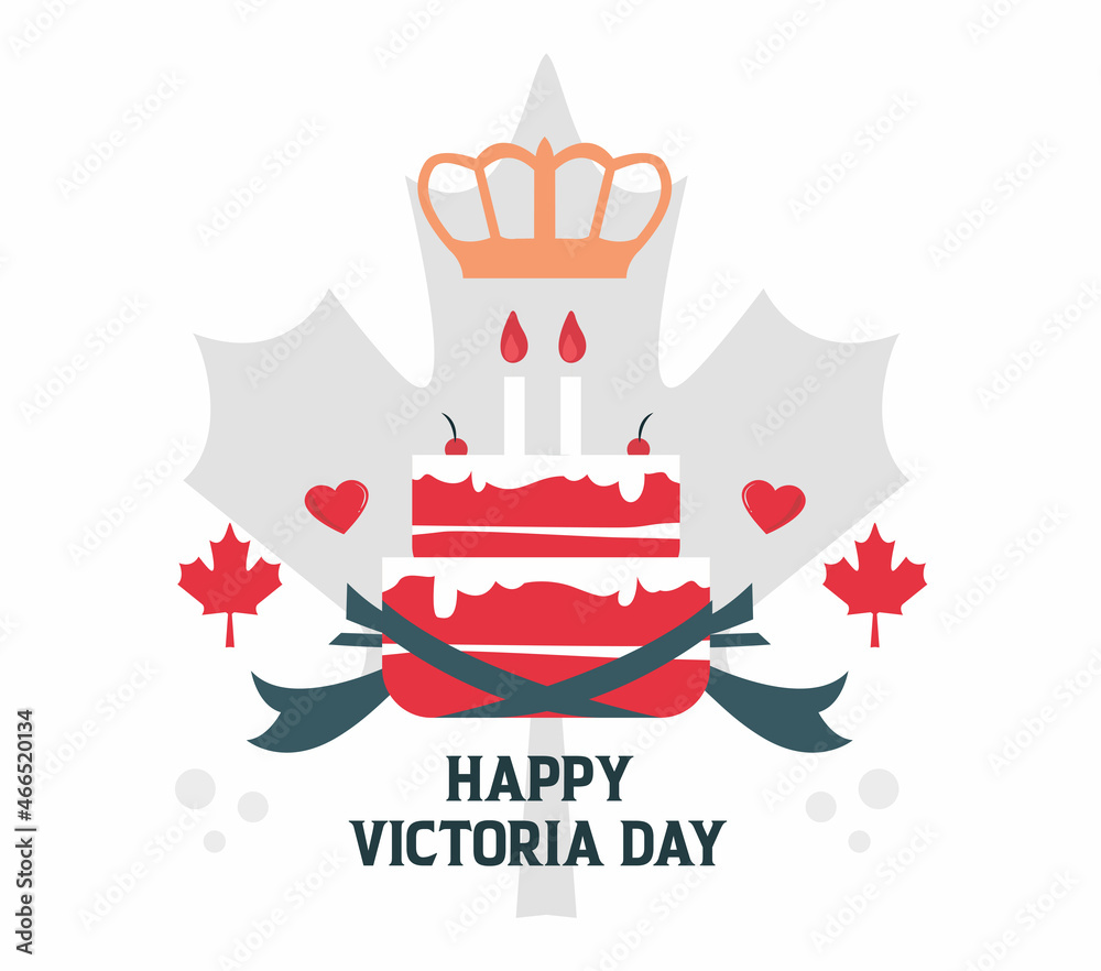 happy victoria day. Queen's birthday cake as a symbol of the royal ...