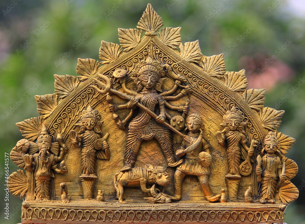 Golden Durga Maa Stock Photo | Adobe Stock