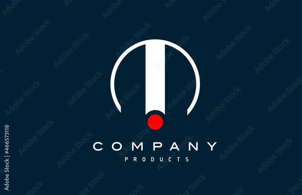 I alphabet letter logo icon. Creative design for company and business ...